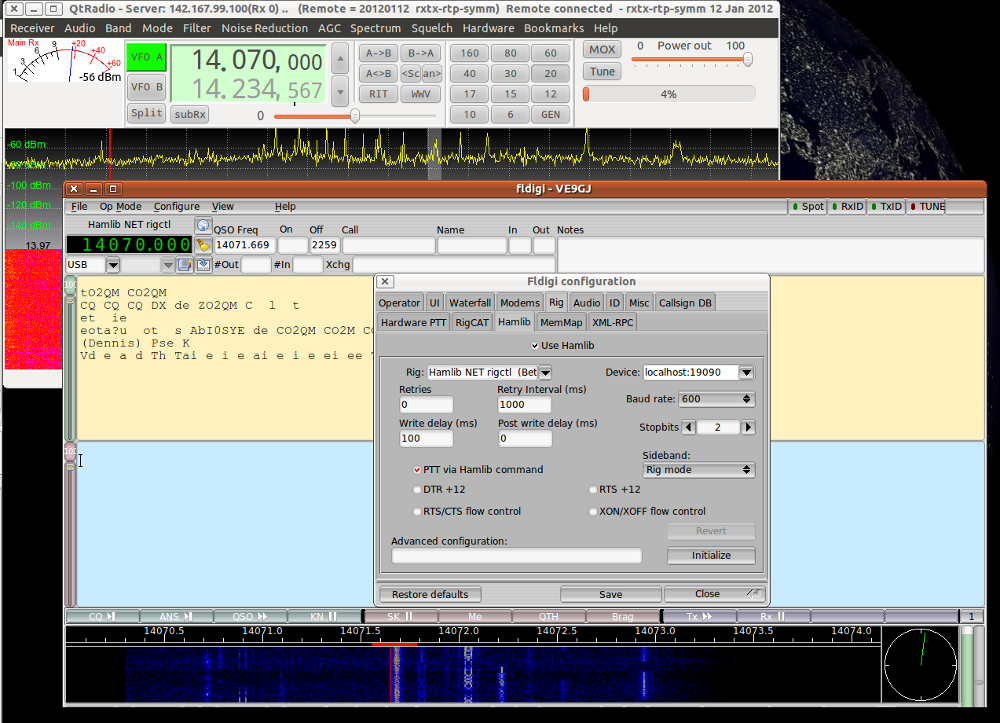 Configuration Data for QtRadio Hamlib Clients - Ghpsdr3 SDR project